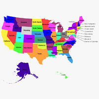 United States Map 3D Models for Download | TurboSquid