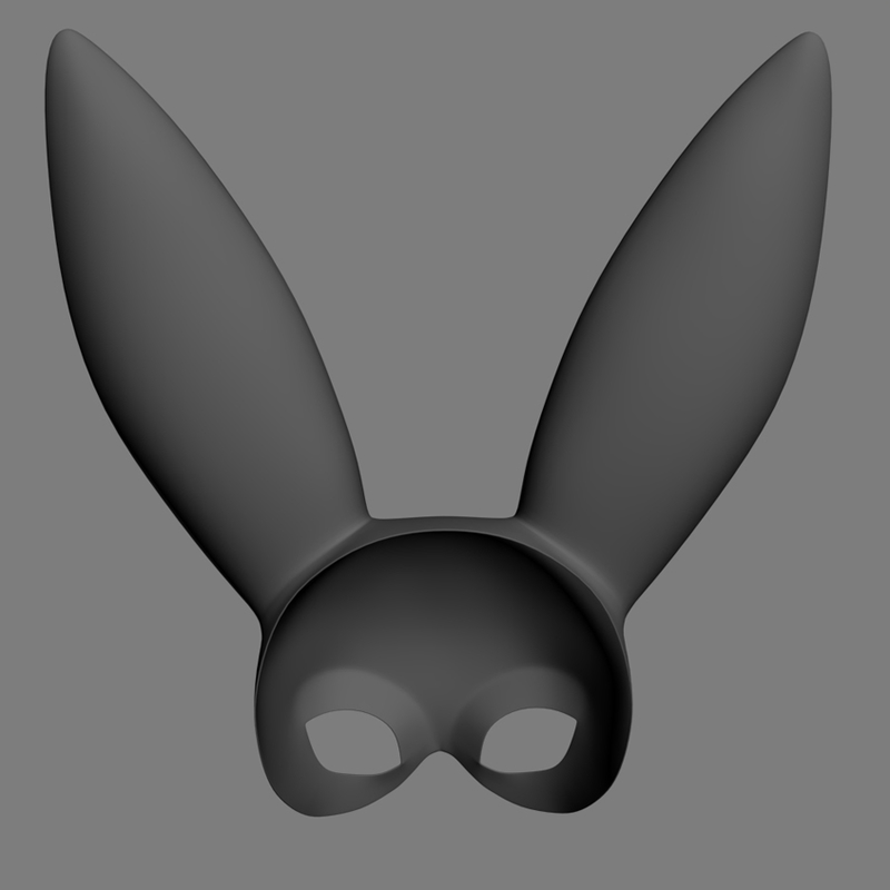 Black rabbit mask 3D model - TurboSquid 1228415