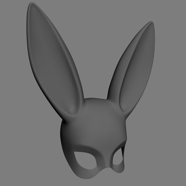Black rabbit mask 3D model - TurboSquid 1228415