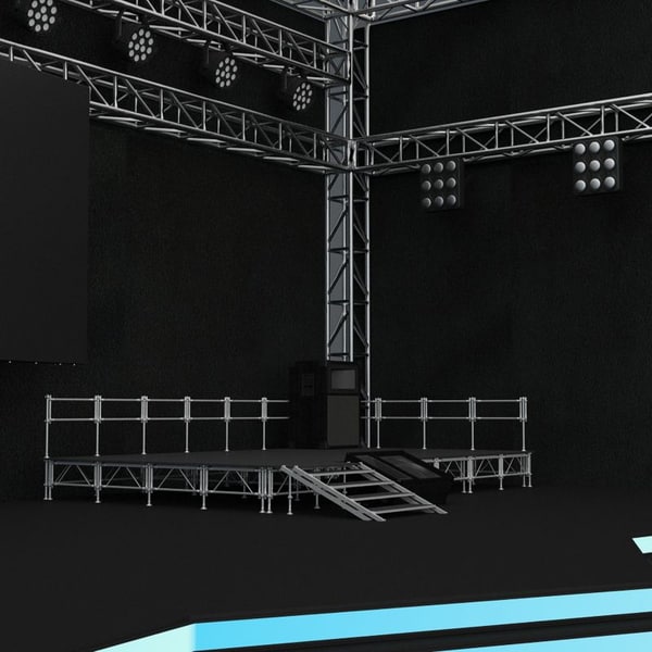3D concert stage details lights model - TurboSquid 1228487