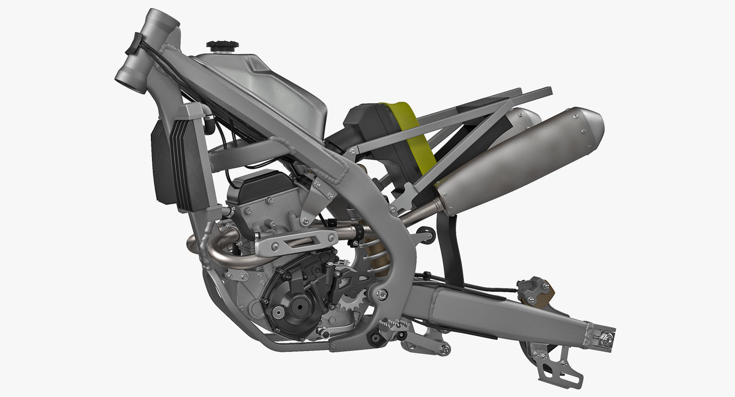 Motocross motorcycle engine frame 3D - TurboSquid 1228530