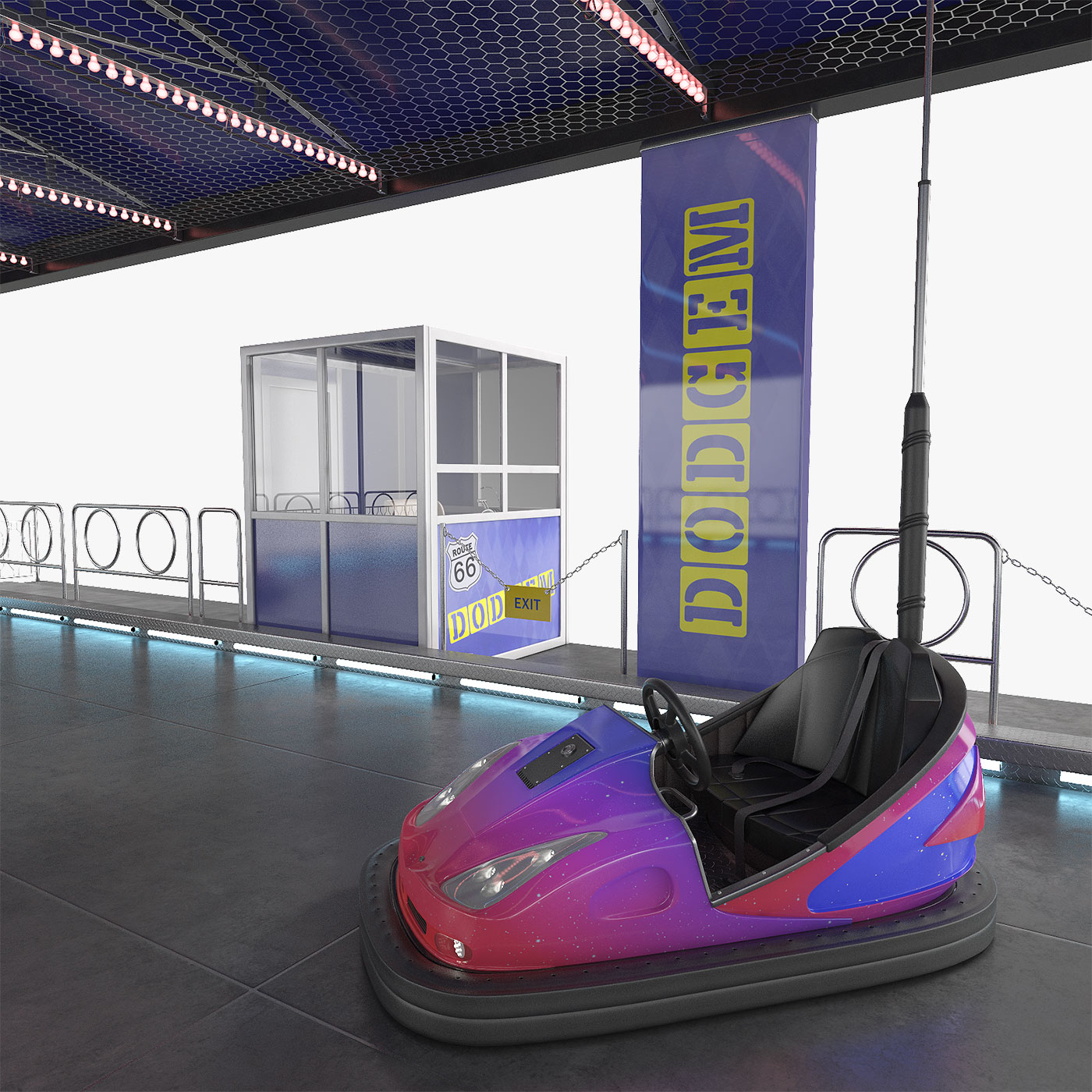 Dodgem cars 3D model - TurboSquid 1228537
