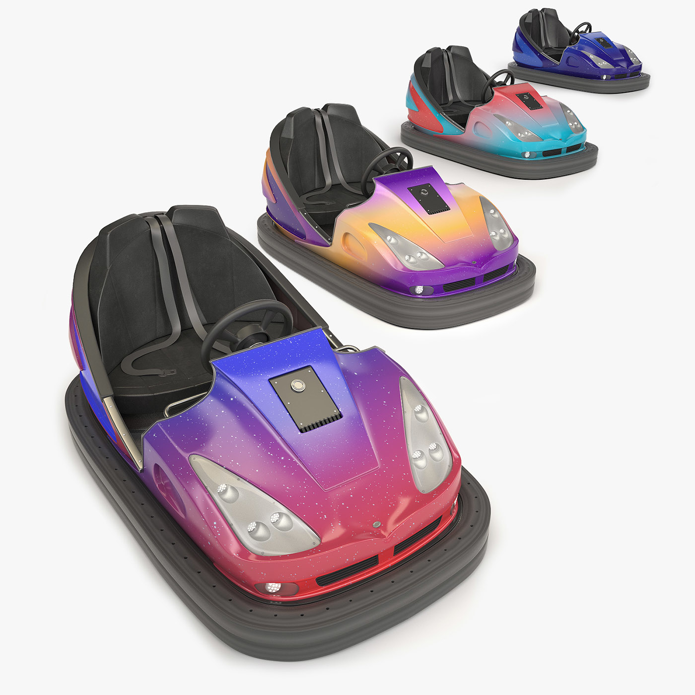 Dodgem cars 3D model - TurboSquid 1228537