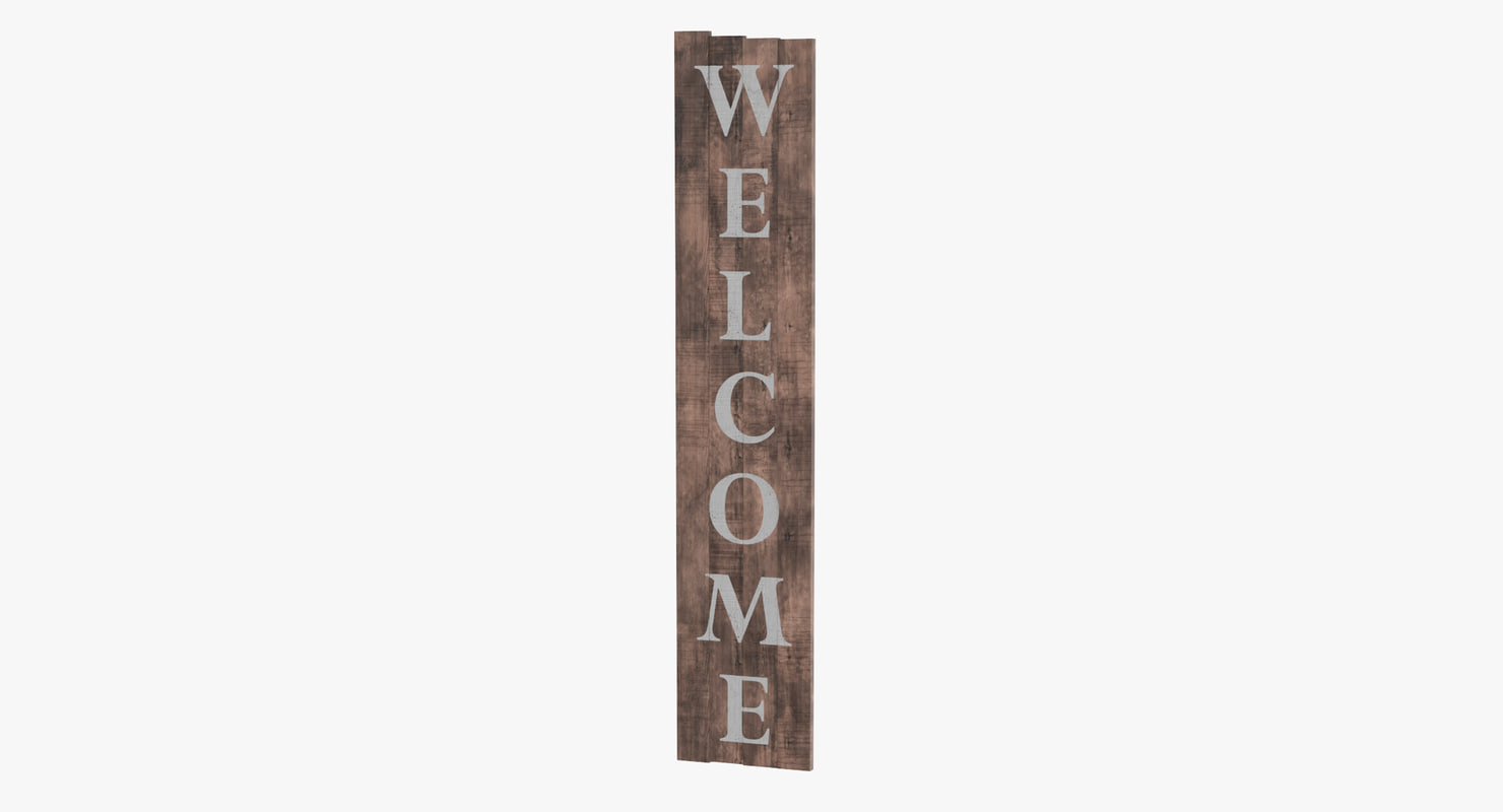 3D welcome sign 04 - TurboSquid 1228590