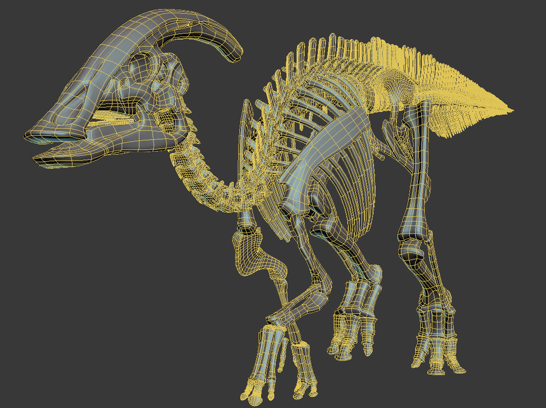 modelo 3d Esqueleto de parasaurolophus - TurboSquid 1228757