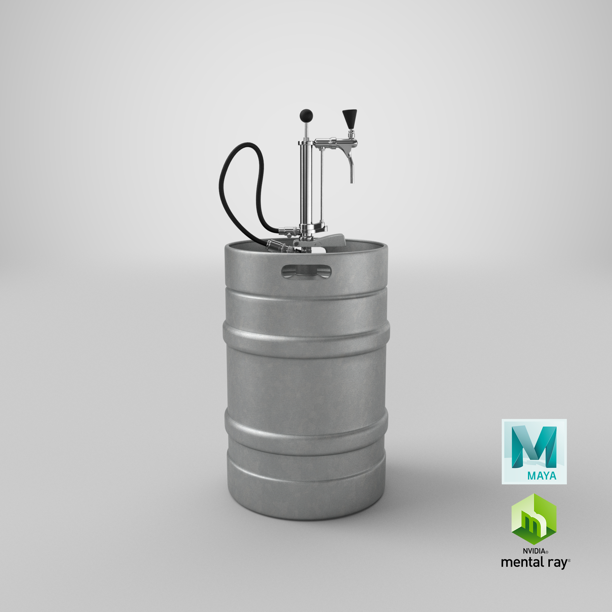 Bierfass Volle Größe Mit Hahn 3D-Modell - TurboSquid 1229456