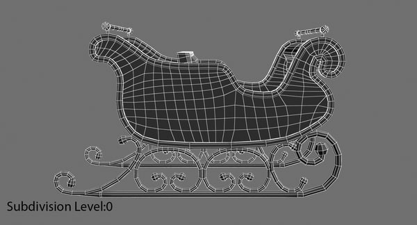 Christmas sleigh 3D model - TurboSquid 1229466