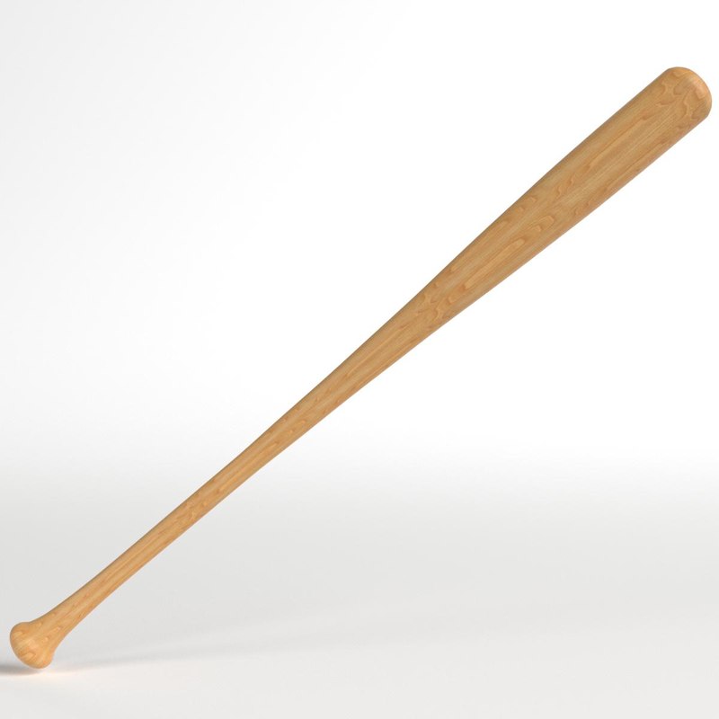 Wooden baseball bat 3D model - TurboSquid 1229515