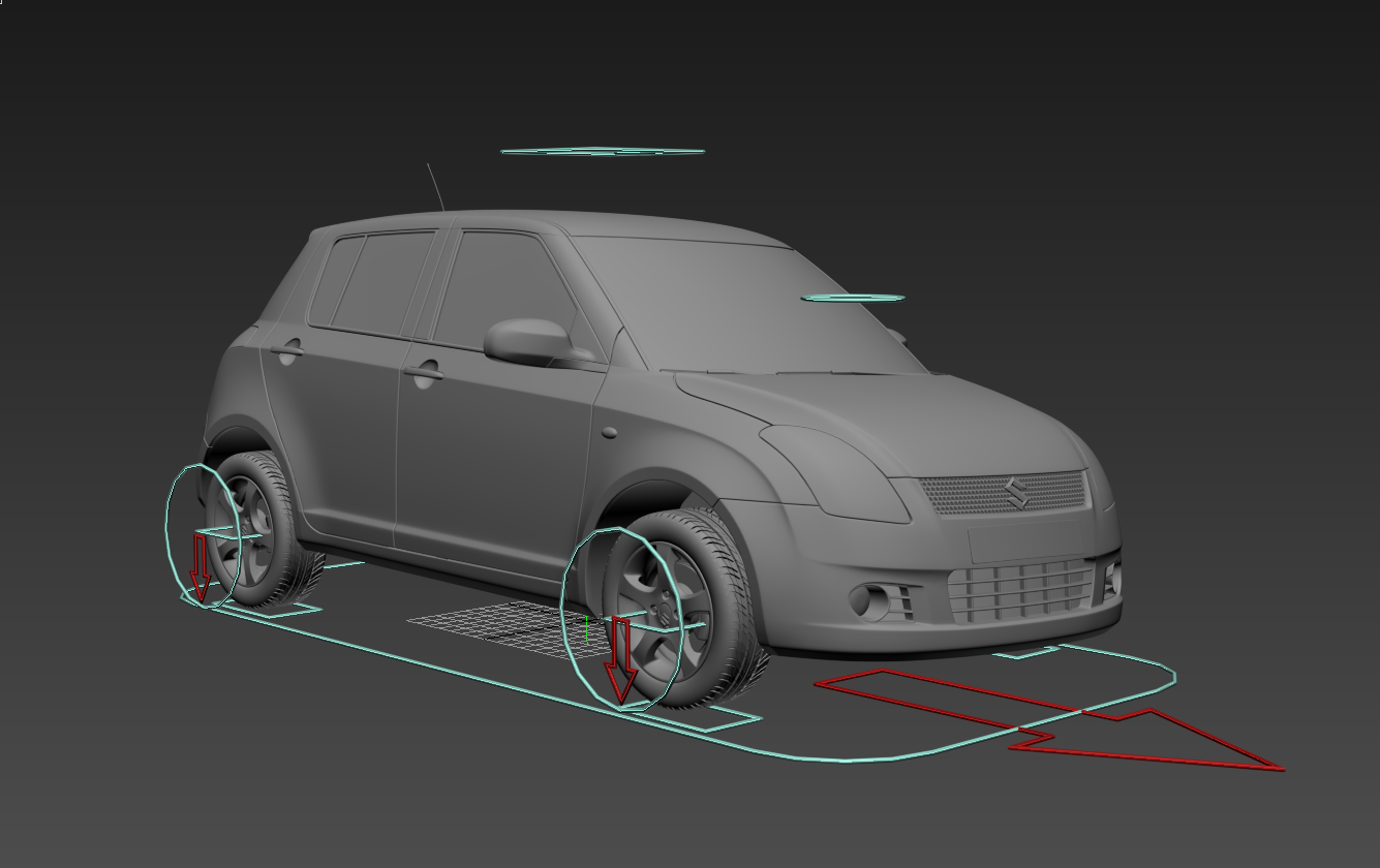 wolny samochód zmodyfikowany maruti gotowy do animacji Model 3D ...