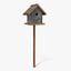framework bird house 3d obj