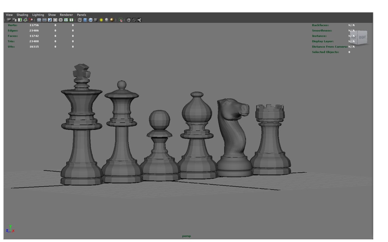 Chess pieces model - TurboSquid 1230163