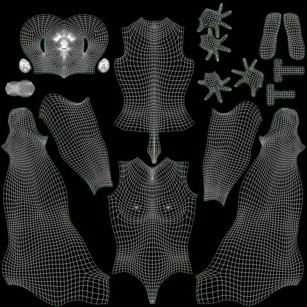 3D rigged female base mesh - TurboSquid 1230256