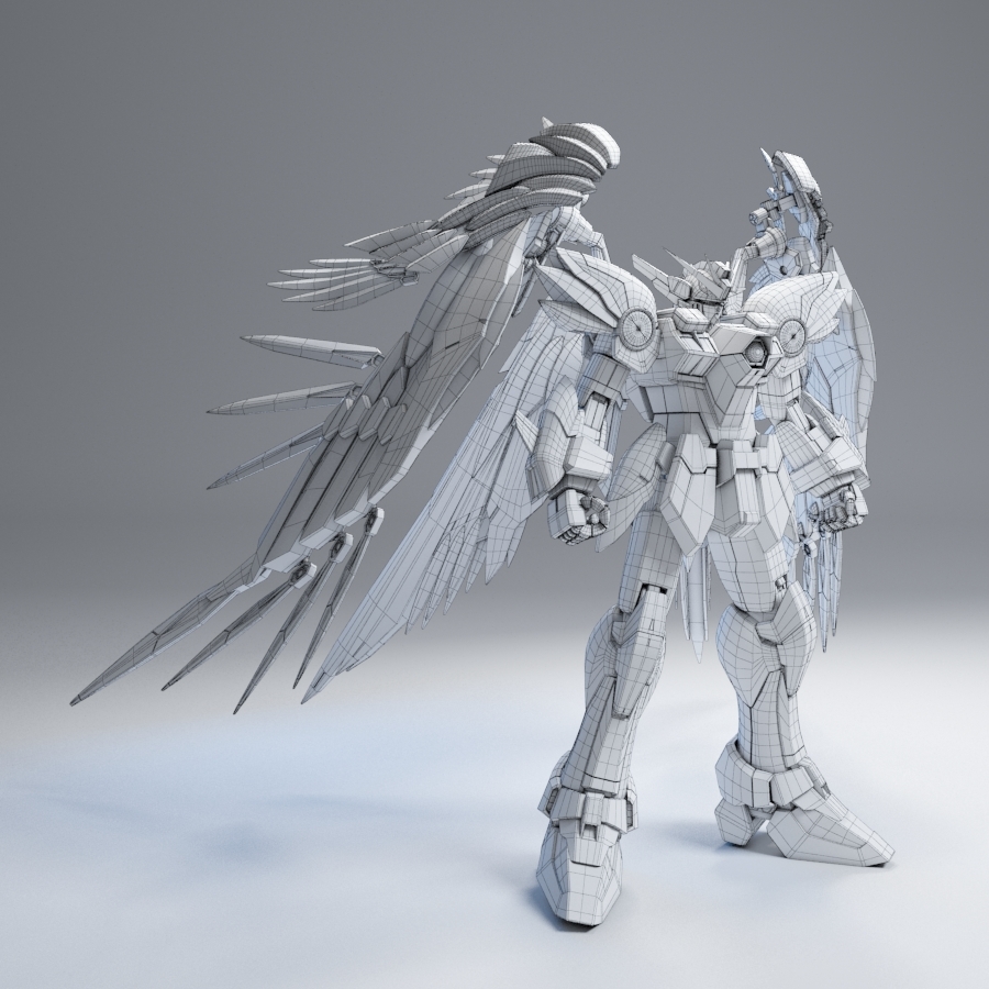 3D wing gundam zero custom model - TurboSquid 1230434