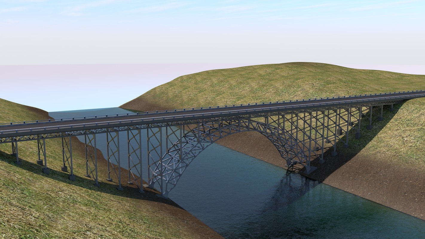 3D arch bridge - TurboSquid 1230641