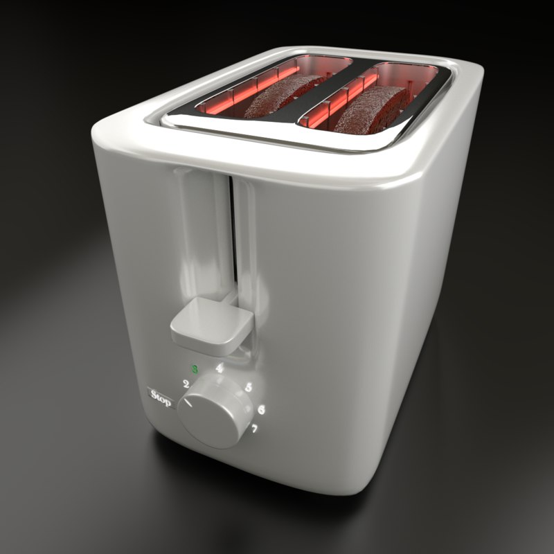 3D toaster toast model - TurboSquid 1230647