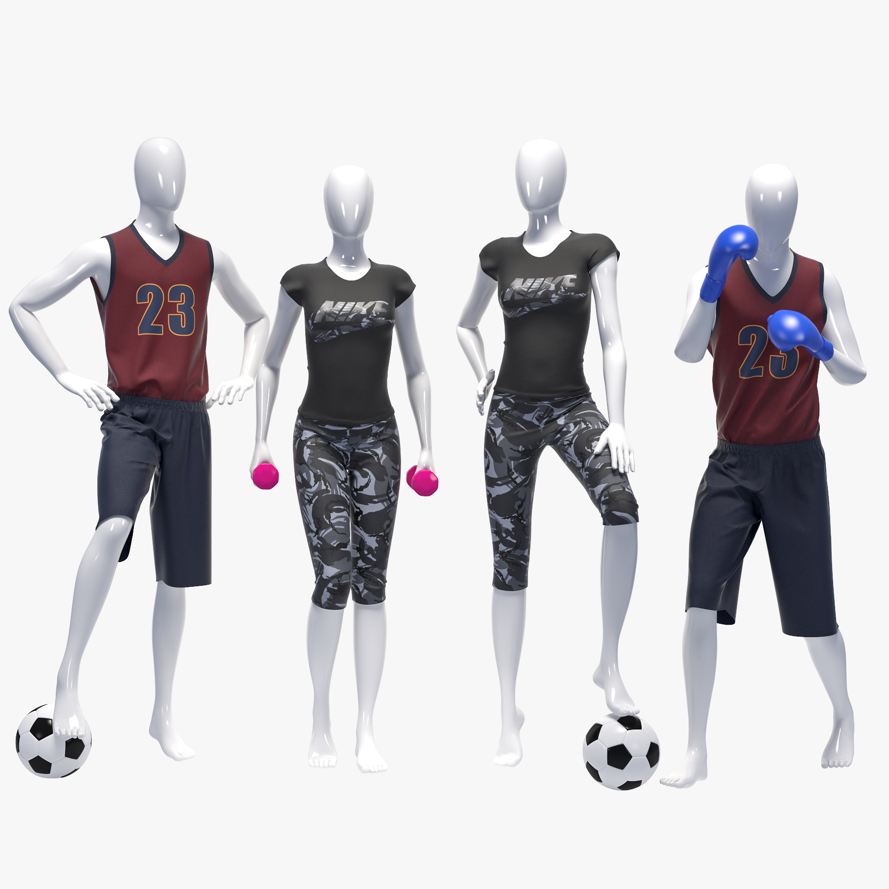 modelo 3d Set deporte maniquí 2 - TurboSquid 1230694