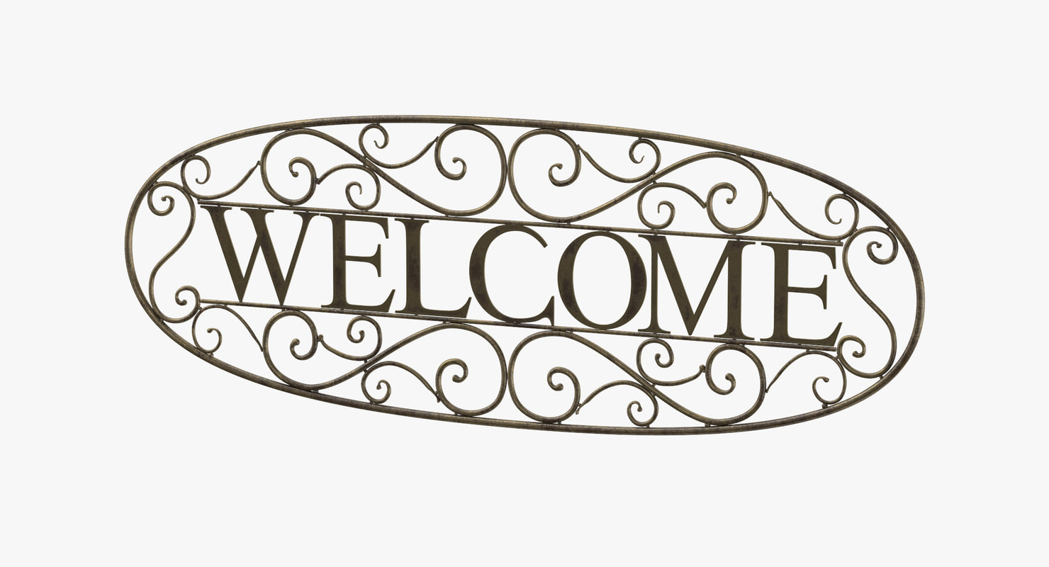 Welcome sign 05 3D model - TurboSquid 1230821
