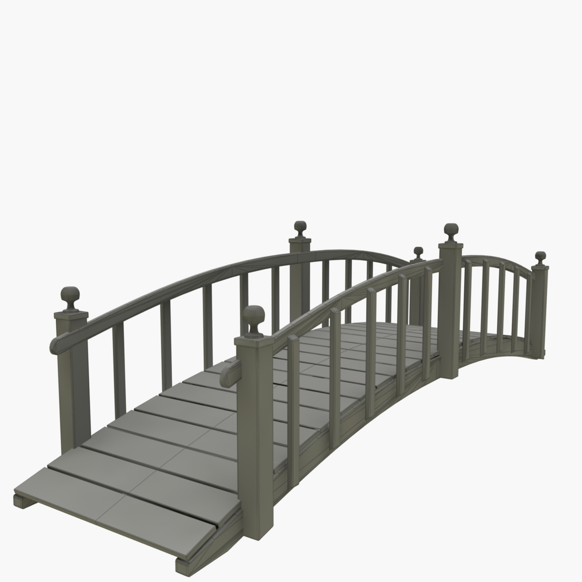 Wood wooden bridge 3D model - TurboSquid 1231020