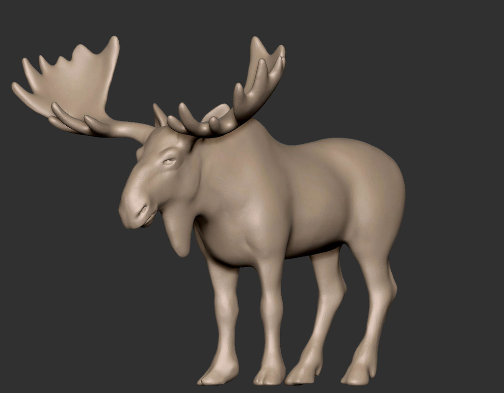 Moose running animals 3D model - TurboSquid 1231220