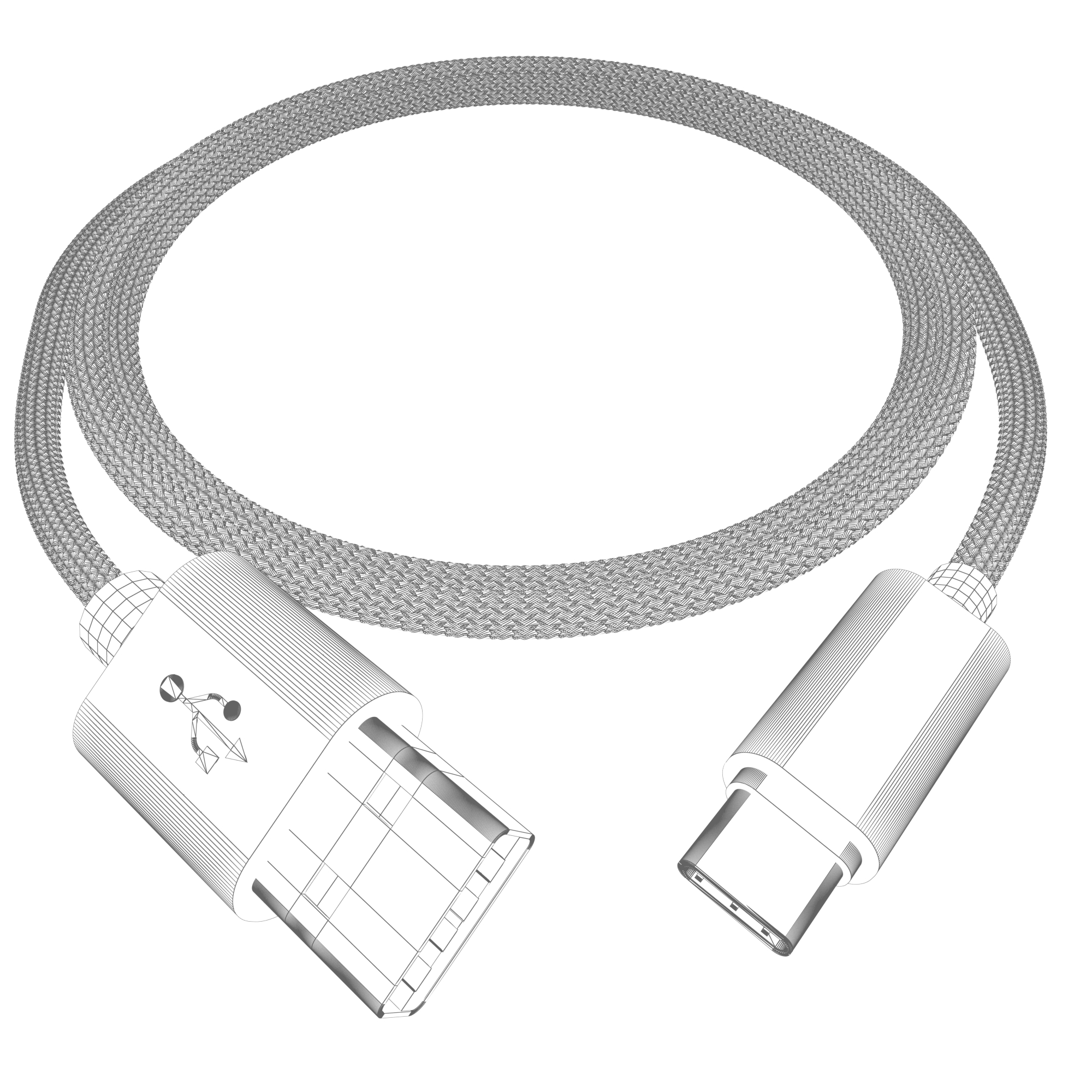 Type-c usb cable 3D model - TurboSquid 1231666