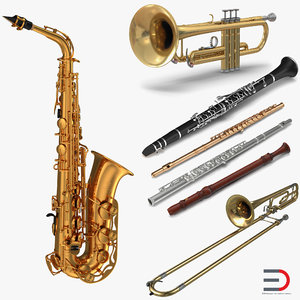 classical trombone 3d model