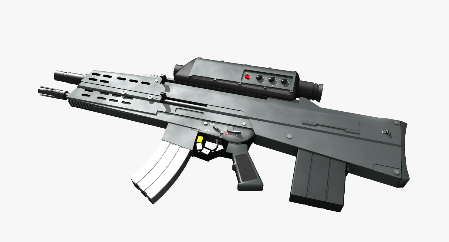 Assault rifle 3D model - TurboSquid 1231826