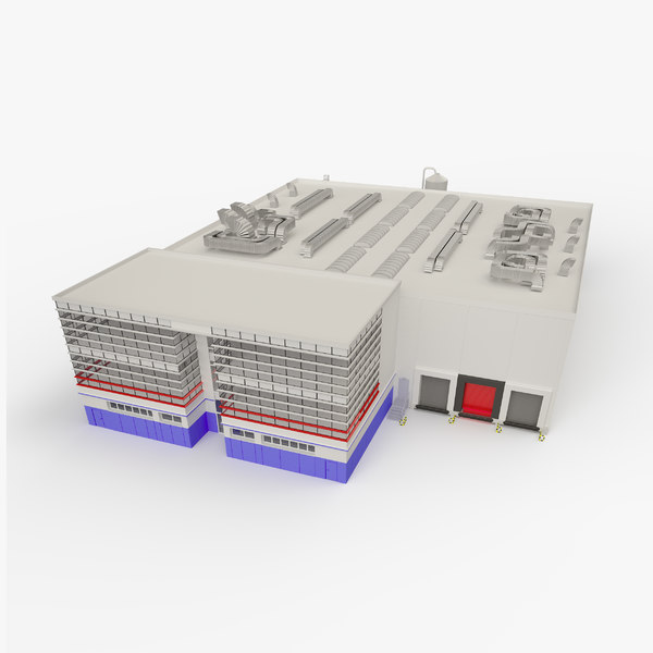 modèle 3D de Bâtiment industriel 3D modèle de hall PORT - TurboSquid ...