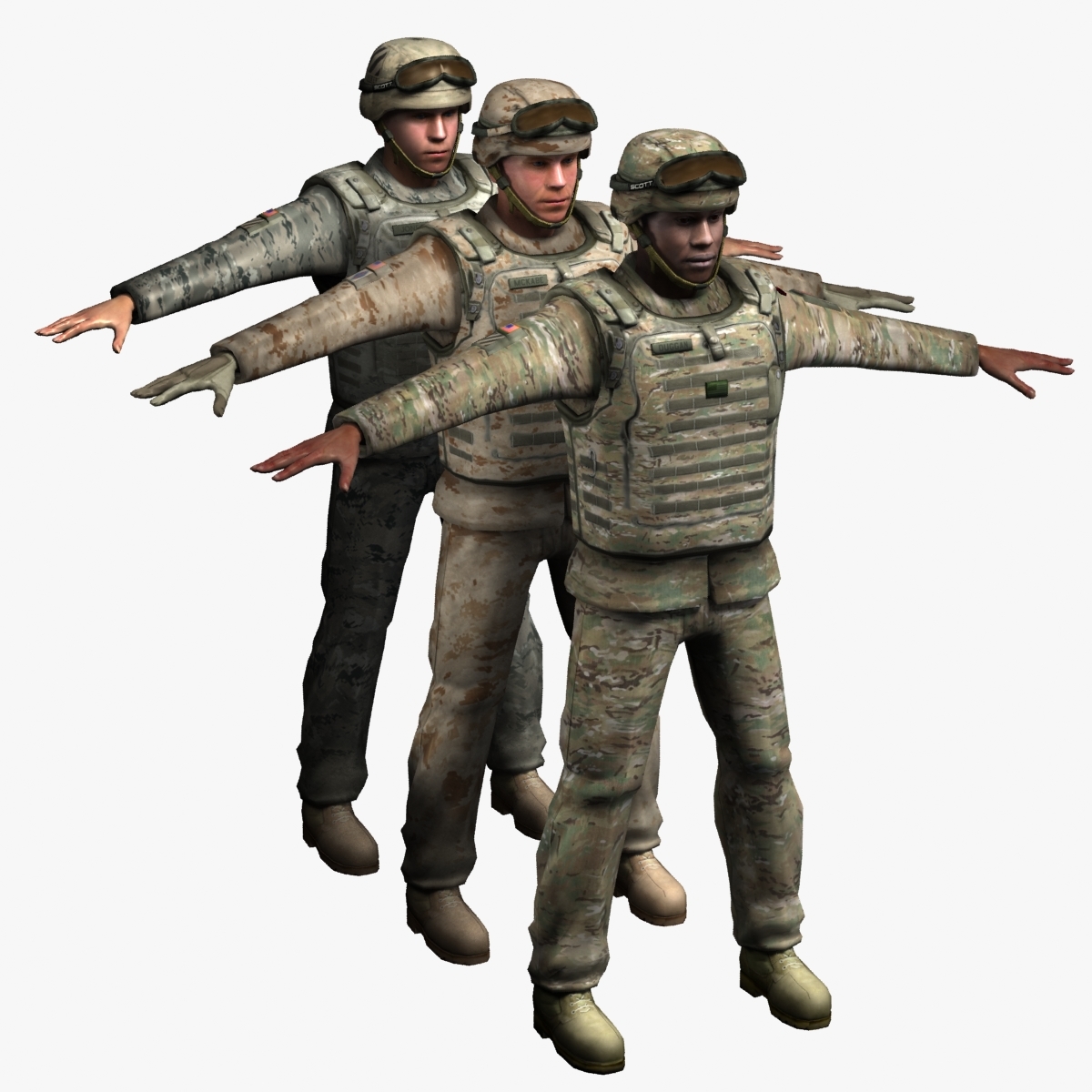 3D military soldiers model - TurboSquid 1231910