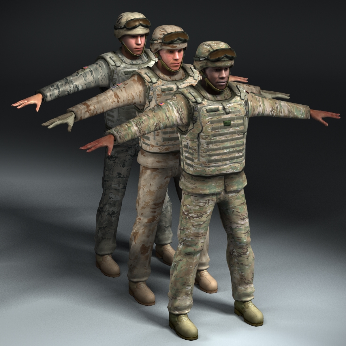 3D military soldiers model - TurboSquid 1231910
