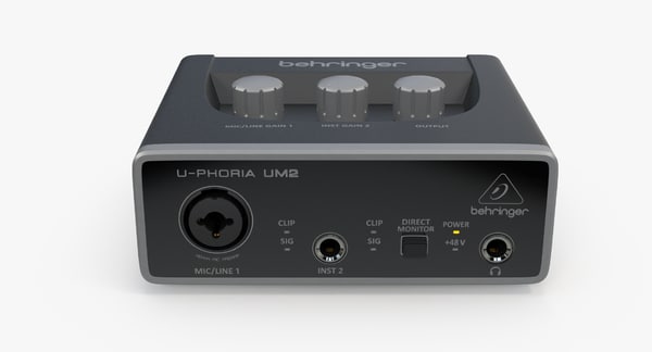 Usb behringer u-phoria um2 3D model - TurboSquid 1231970
