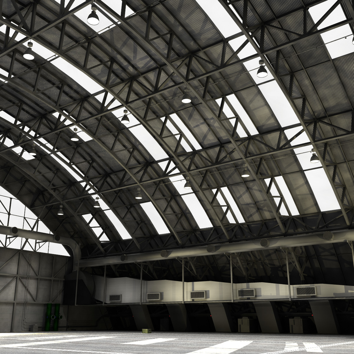 3D aircraft hangar model - TurboSquid 1232118