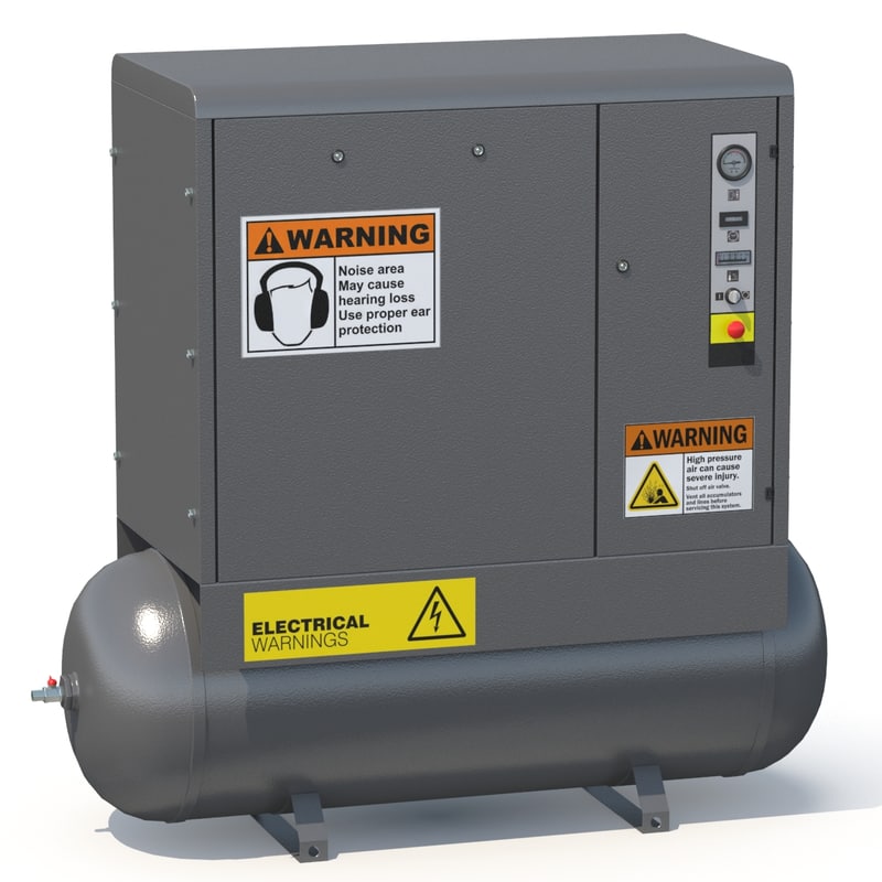 3D screw air compressor - TurboSquid 1232168