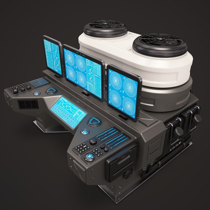3D sci fi lab computer - TurboSquid 1232195