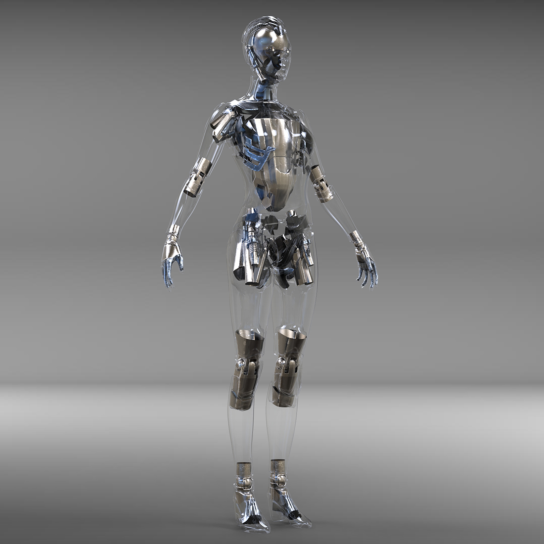 Female cyborg robot 3D model - TurboSquid 1232227