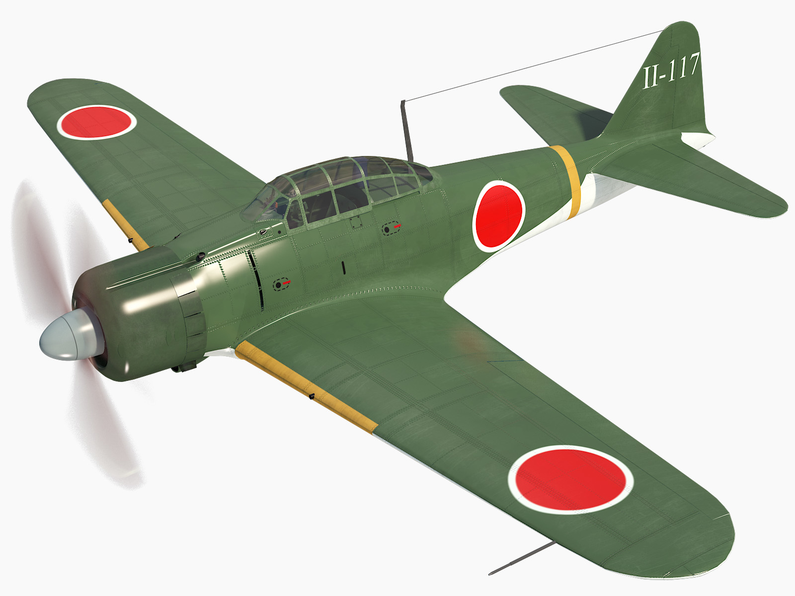 A6M2 Zero 3D-Modell - TurboSquid 1232275