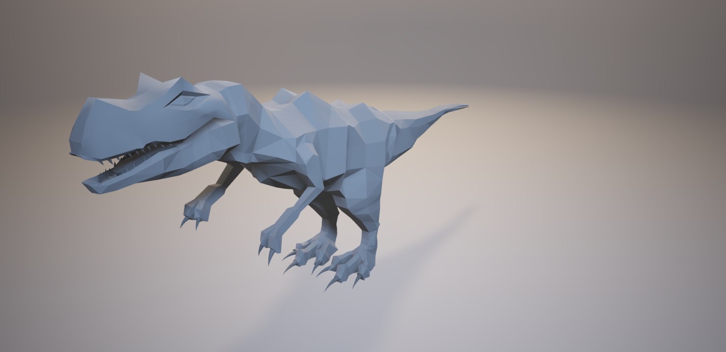 modelo 3d Modo de dinosaurio T-Rex Low Poly; - TurboSquid 1232277