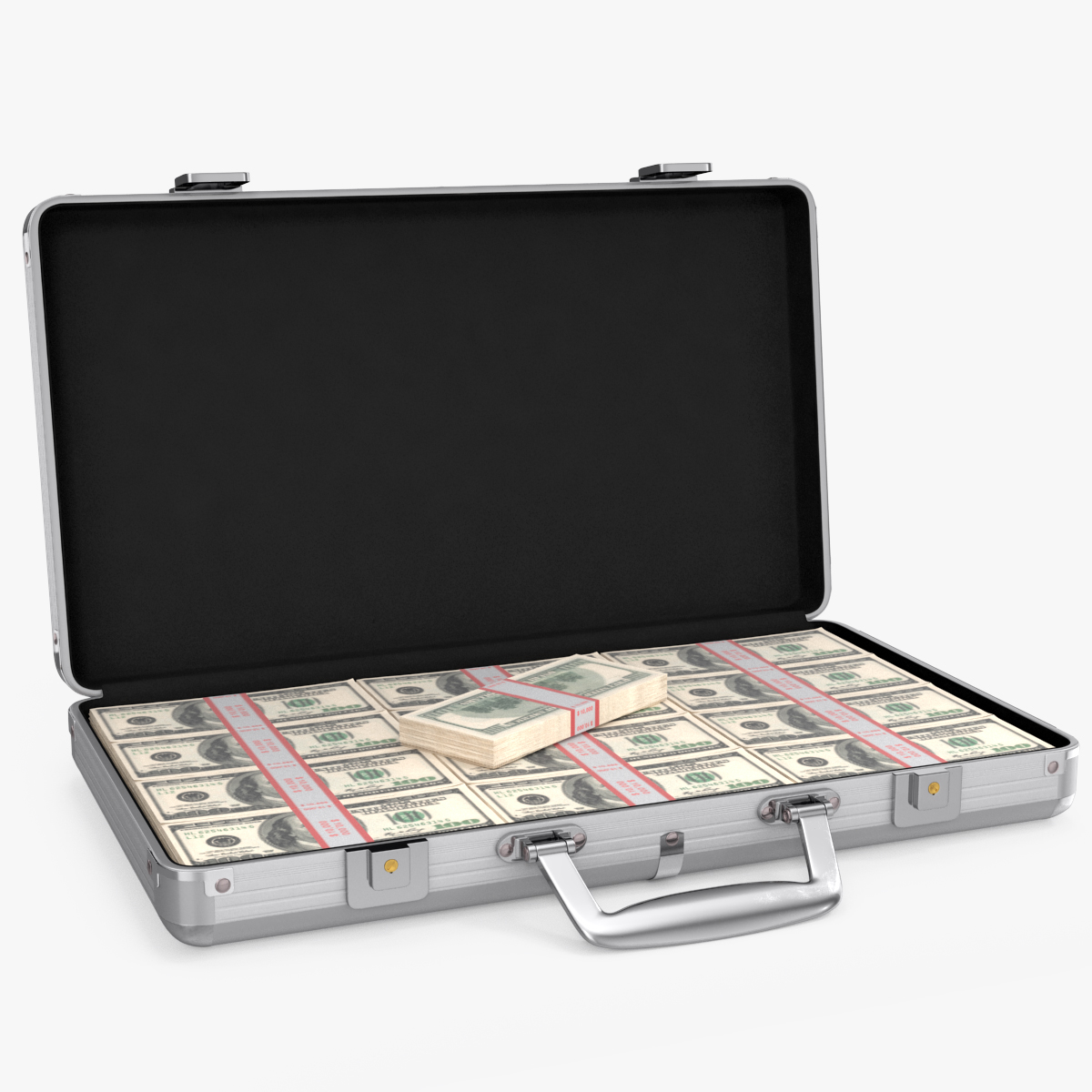 Aluminum case money 3D model - TurboSquid 1232642