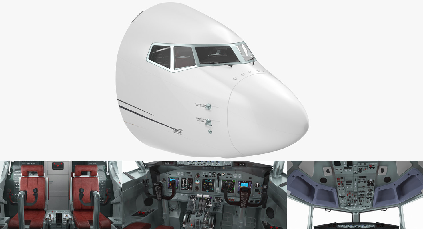 3D model passenger airplane cockpit - TurboSquid 1232648