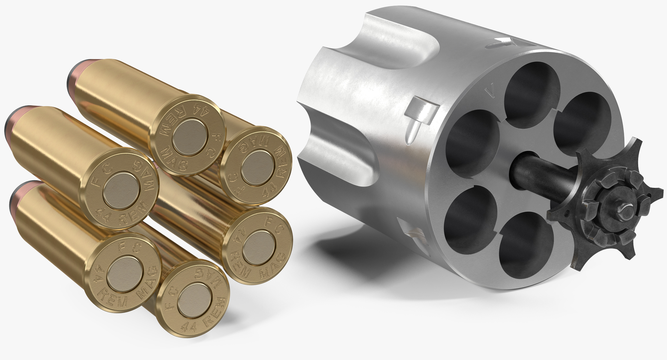Revolver cylinder stainless steel 3D model - TurboSquid 1232805