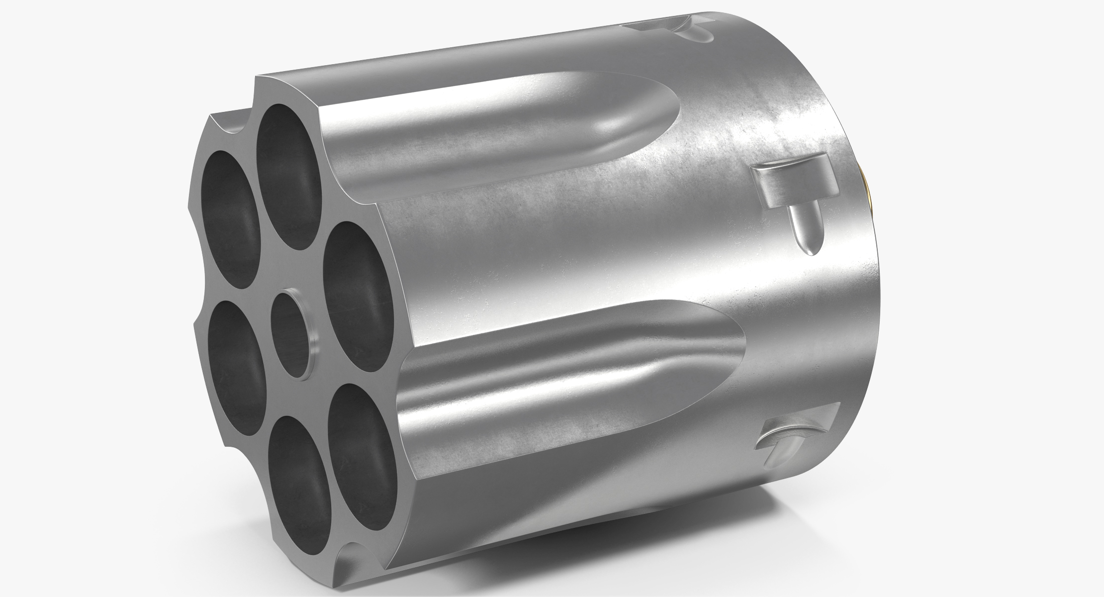 Revolver cylinder stainless steel 3D model - TurboSquid 1232805