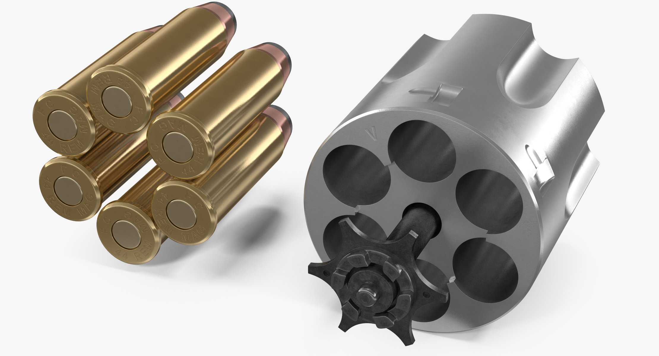 Revolver cylinder stainless steel 3D model - TurboSquid 1232805