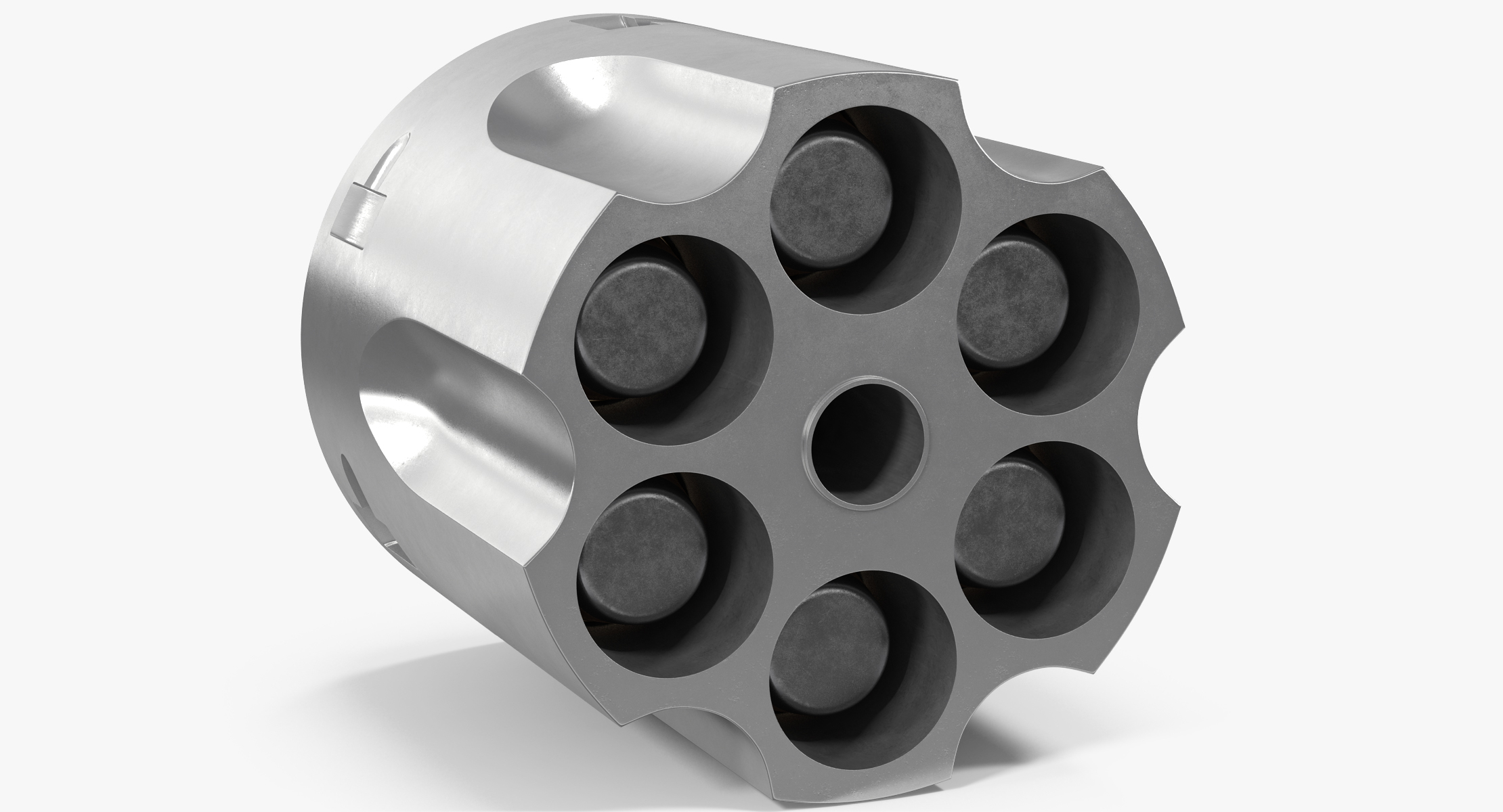 Revolver cylinder stainless steel 3D model - TurboSquid 1232805