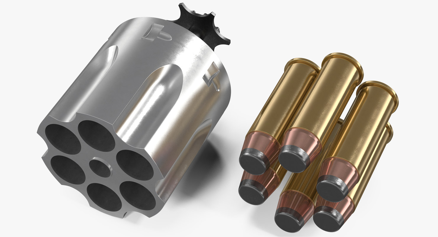 Revolver cylinder stainless steel 3D model - TurboSquid 1232805
