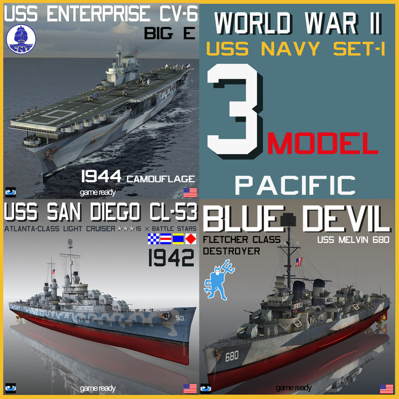 3D model uss navy ww ii - TurboSquid 1232934