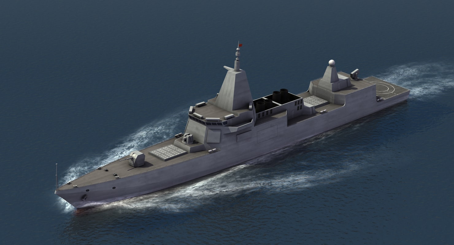 Type 055 renhai class model - TurboSquid 1233307