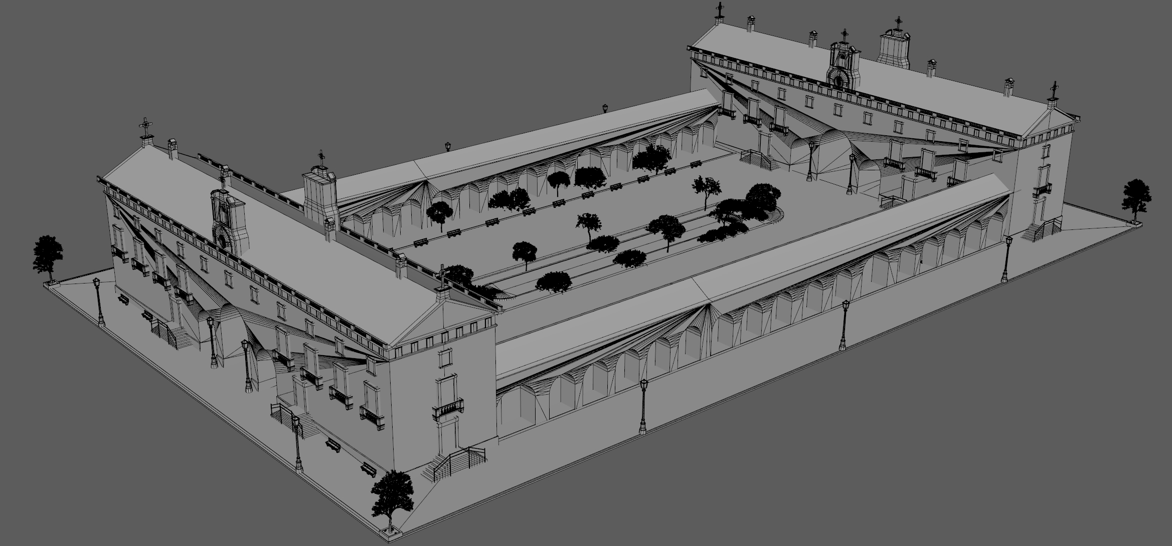 Monastery historic model - TurboSquid 1233390