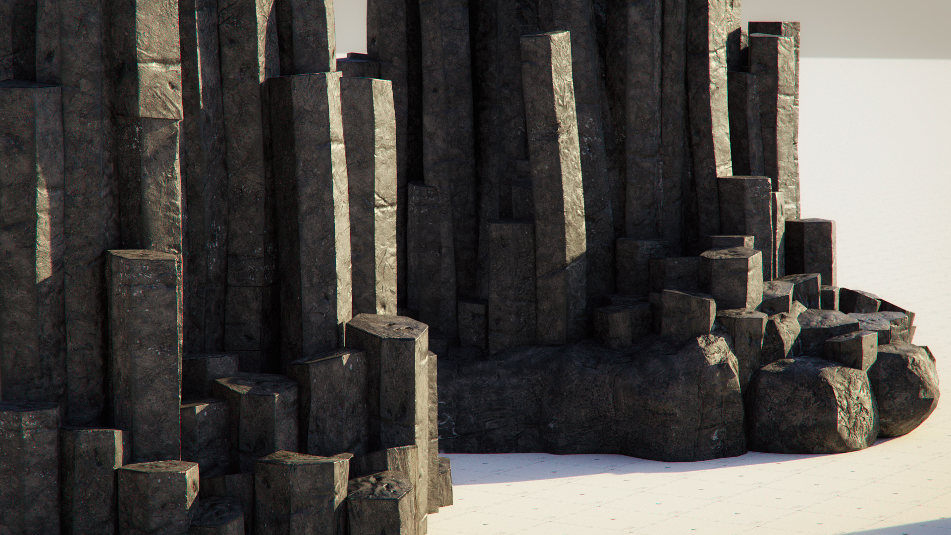 3D basalt columns rocks kit model - TurboSquid 1233484