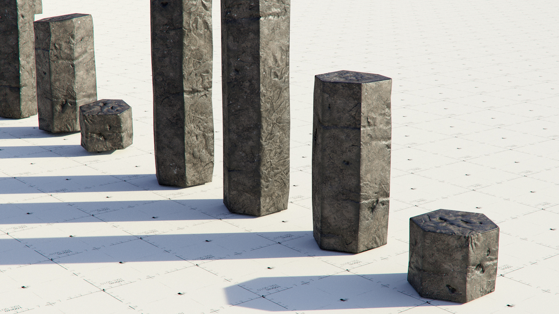 3D basalt columns rocks kit model - TurboSquid 1233484