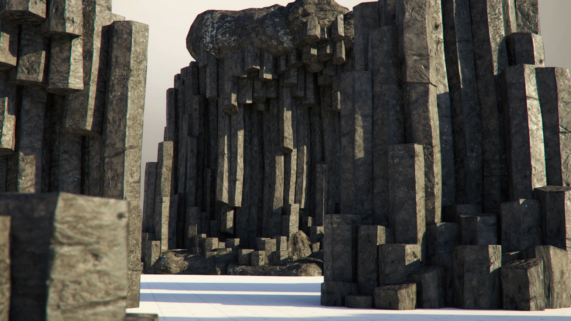 3D basalt columns rocks kit model - TurboSquid 1233484