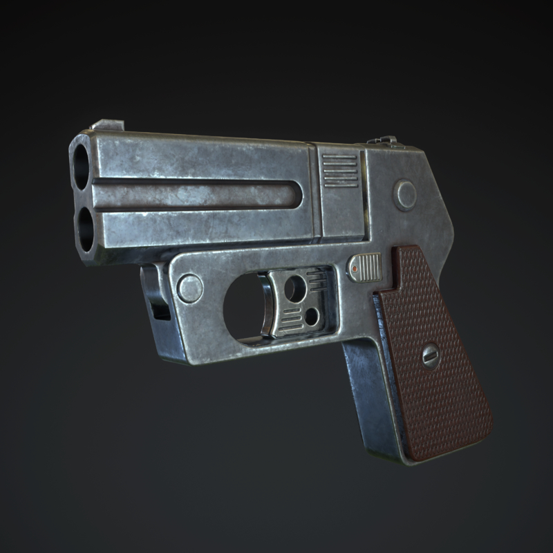 Derringer de cano duplo Modelo 3D - TurboSquid 1233564